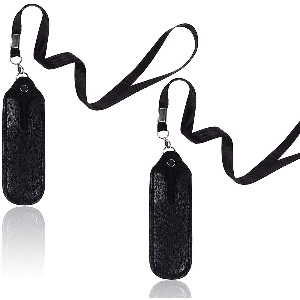 Double PU Leather ID Badge Holder With 1 Clear ID Window 1 Credit Double PU Leather ID Badge Holder With 1 Clear ID Window 1 Credit
